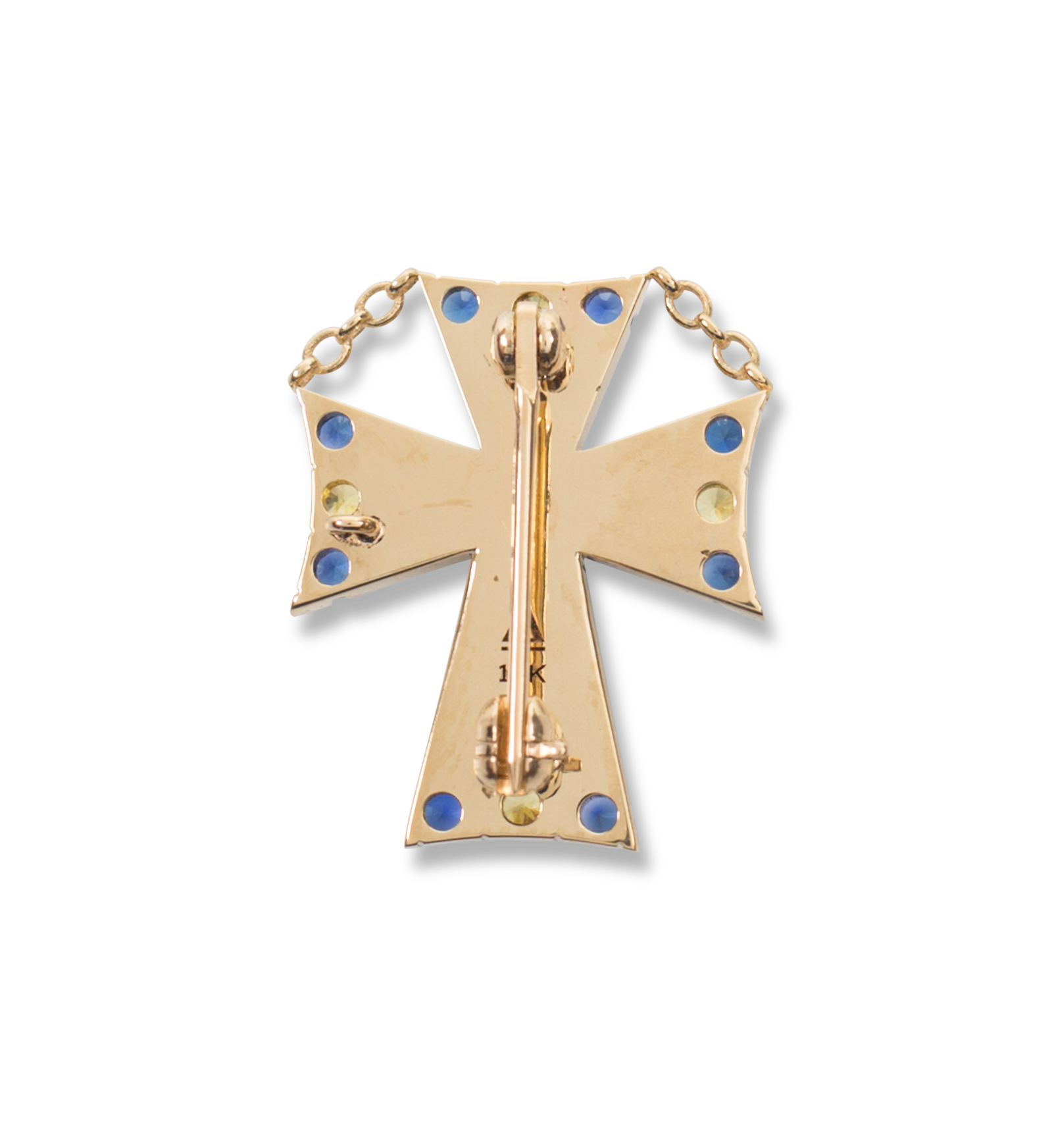 Medium Sapphire & Topaz Badge – Legacy Deuteron