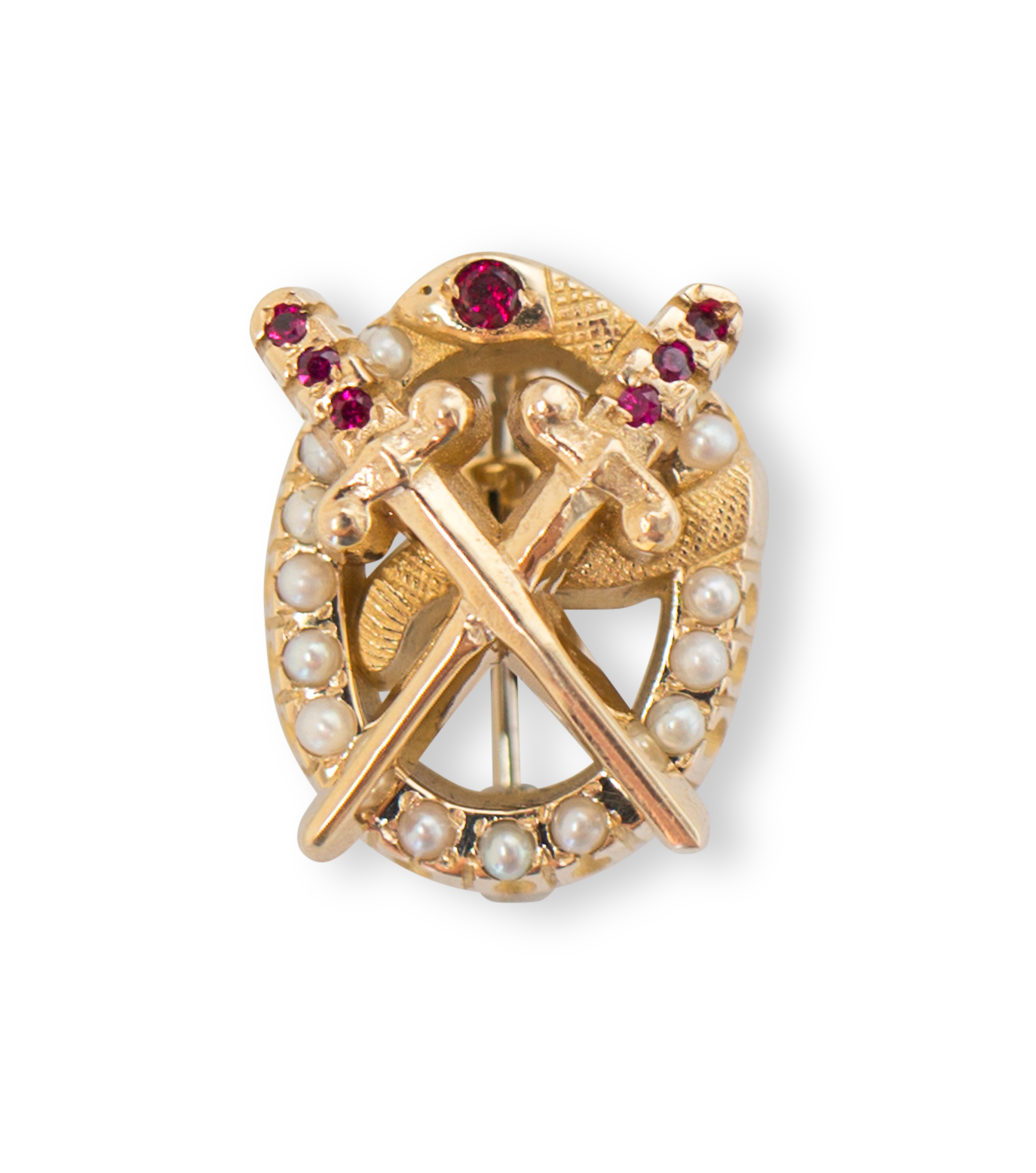 Large Pearl Badge with Ruby Hilts – Legacy Deuteron